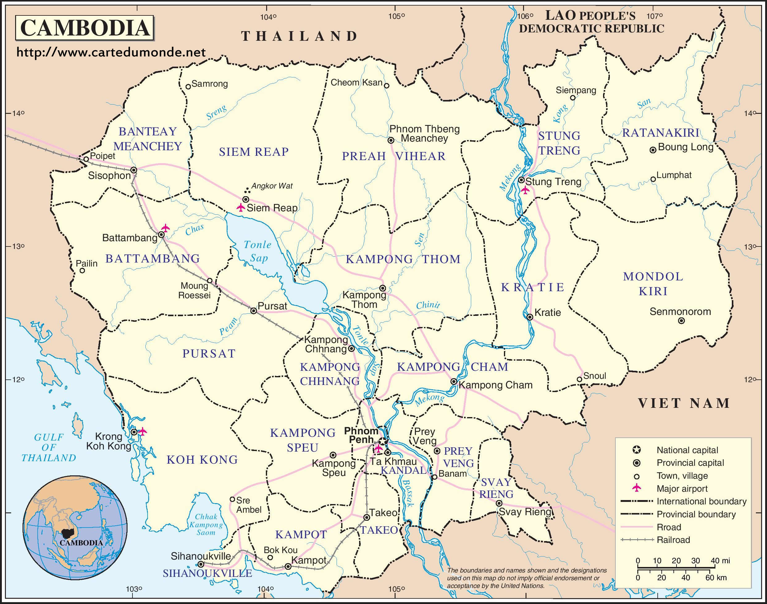 Kaart Cambodja Land Kaart Cambodja Kaart Cambodja Land Kaart Cambodja